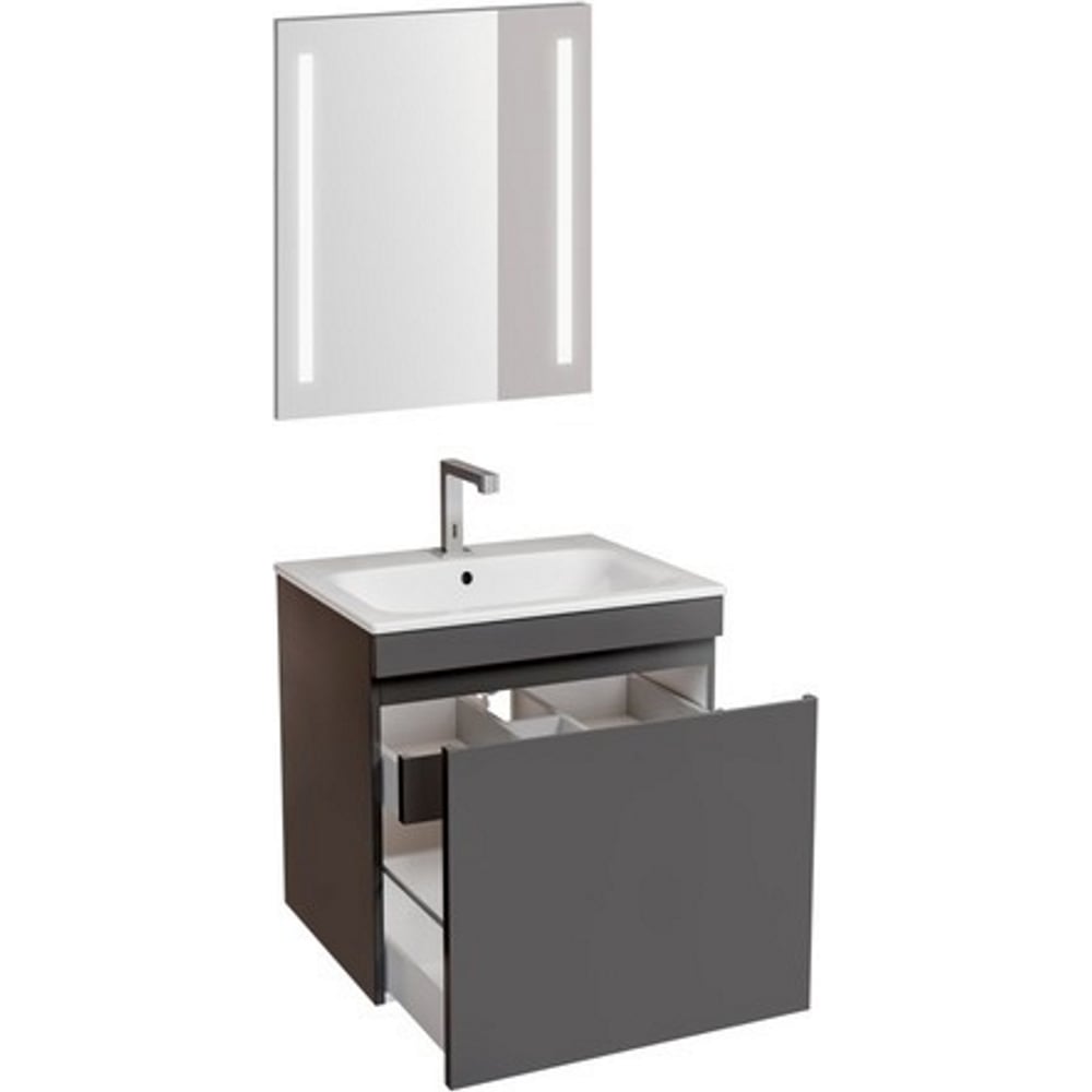 Комплект мебели для ванной Geberit Renova Plan подвесной, лава, матовый ...