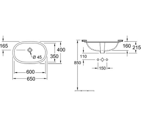 Встраиваемые раковины для ванной комнаты - купить раковину врезную в ...