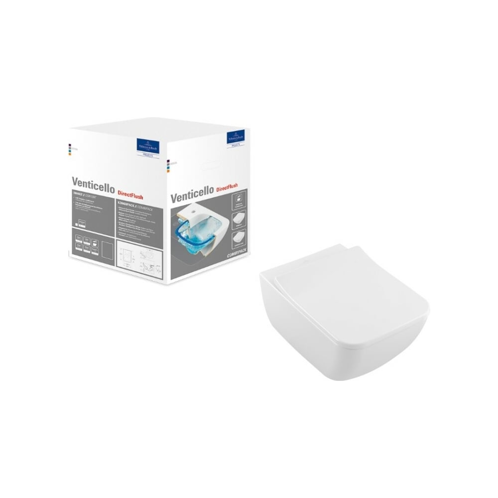 Подвесной унитаз Villeroy & Boch Venticello шгв 375x560x330 цвет ...