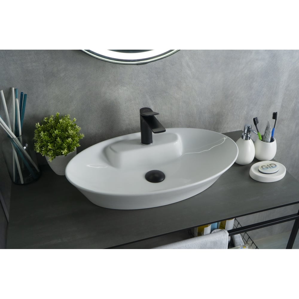 Раковина Gid N9398 накладная белая 61x37x12 51142 - выгодная цена ...