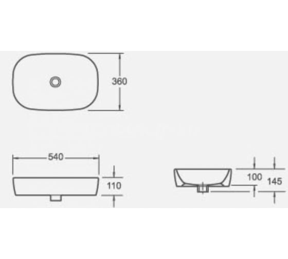 Умывальник на столешницу Alcora ECLIPSE 54 LW1814 - выгодная цена ...