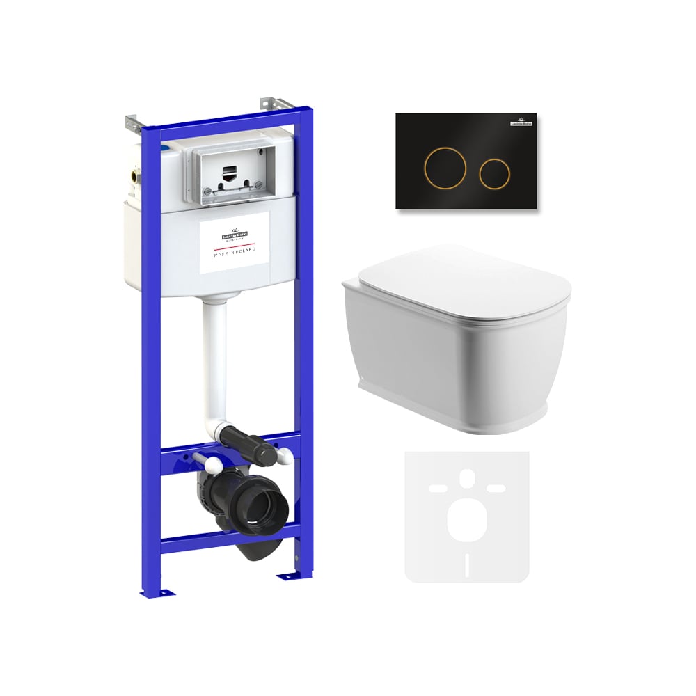 Комплект: инсталляция с унитазом Lavinia Boho Bell Pro Rimless 6 в 1 ...