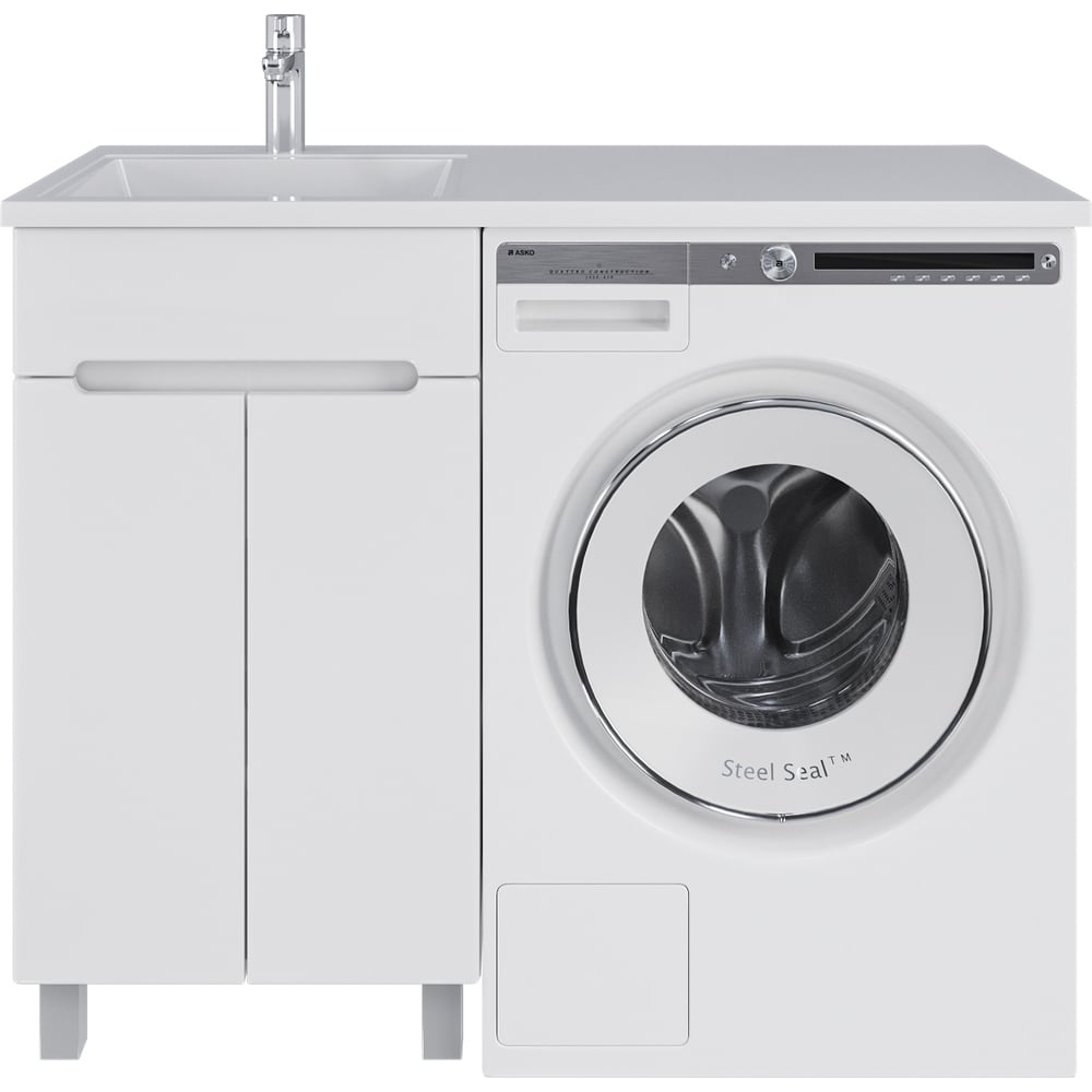 Комплект: напольная тумба Sanstar Эллада 50 с мебельным умывальником Даллас 110 левый 311.1-1.4. ...