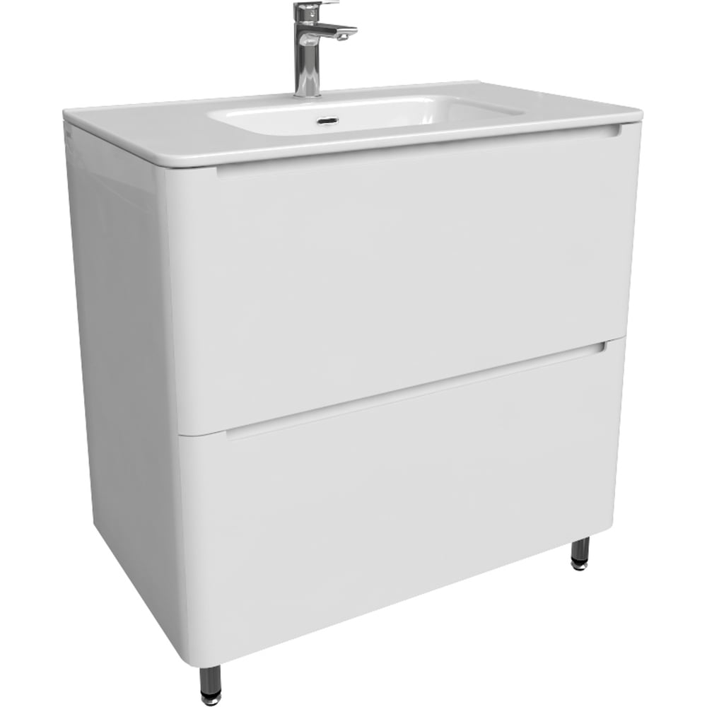 Тумба с умывальником IDDIS Edifice напольная, 80 см, белая EDI80WFi95K ...