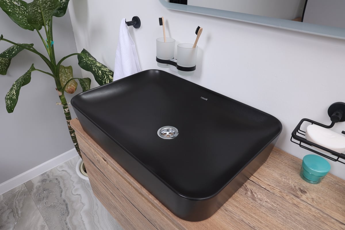 Умывальник на столешницу Creavit Ultra 60 черный матовый UL060-00SM00E ...