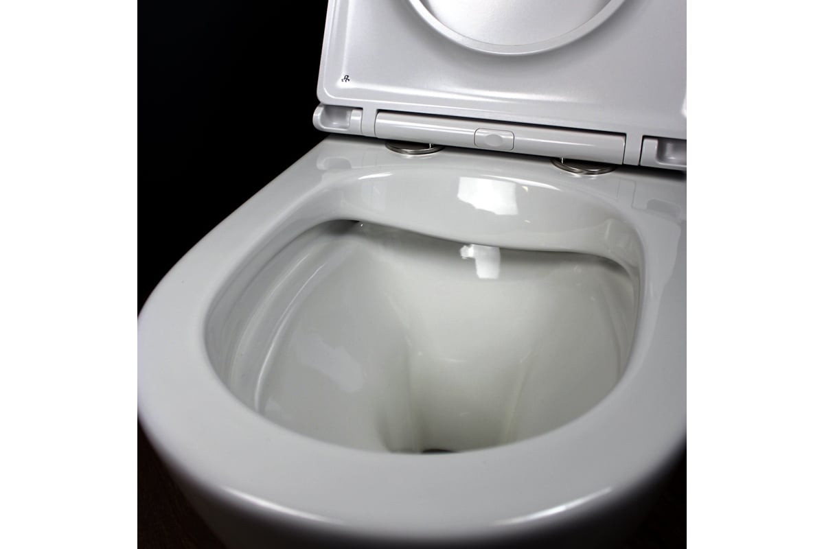 Подвесной унитаз Teymi Lina S безободковый, сиденье микролифт T40102 ЦБ ...