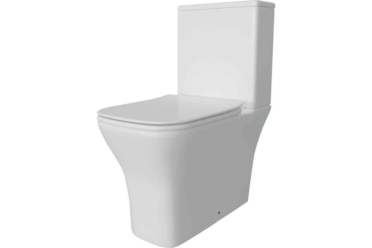 Унитаз напольный Teymi Helmi Pro безободковый, сиденье микролифт T40305 ...