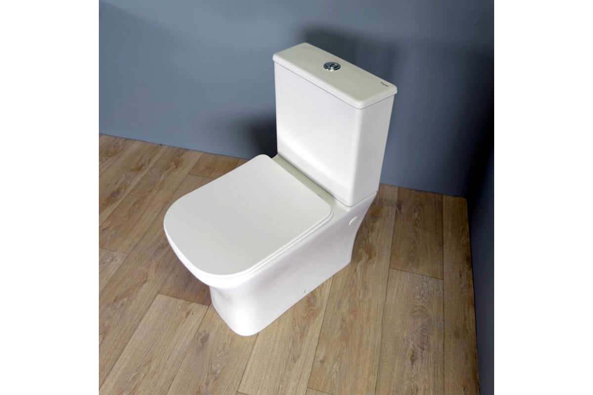 Унитаз напольный Teymi Helmi Pro безободковый, сиденье микролифт T40305 ...