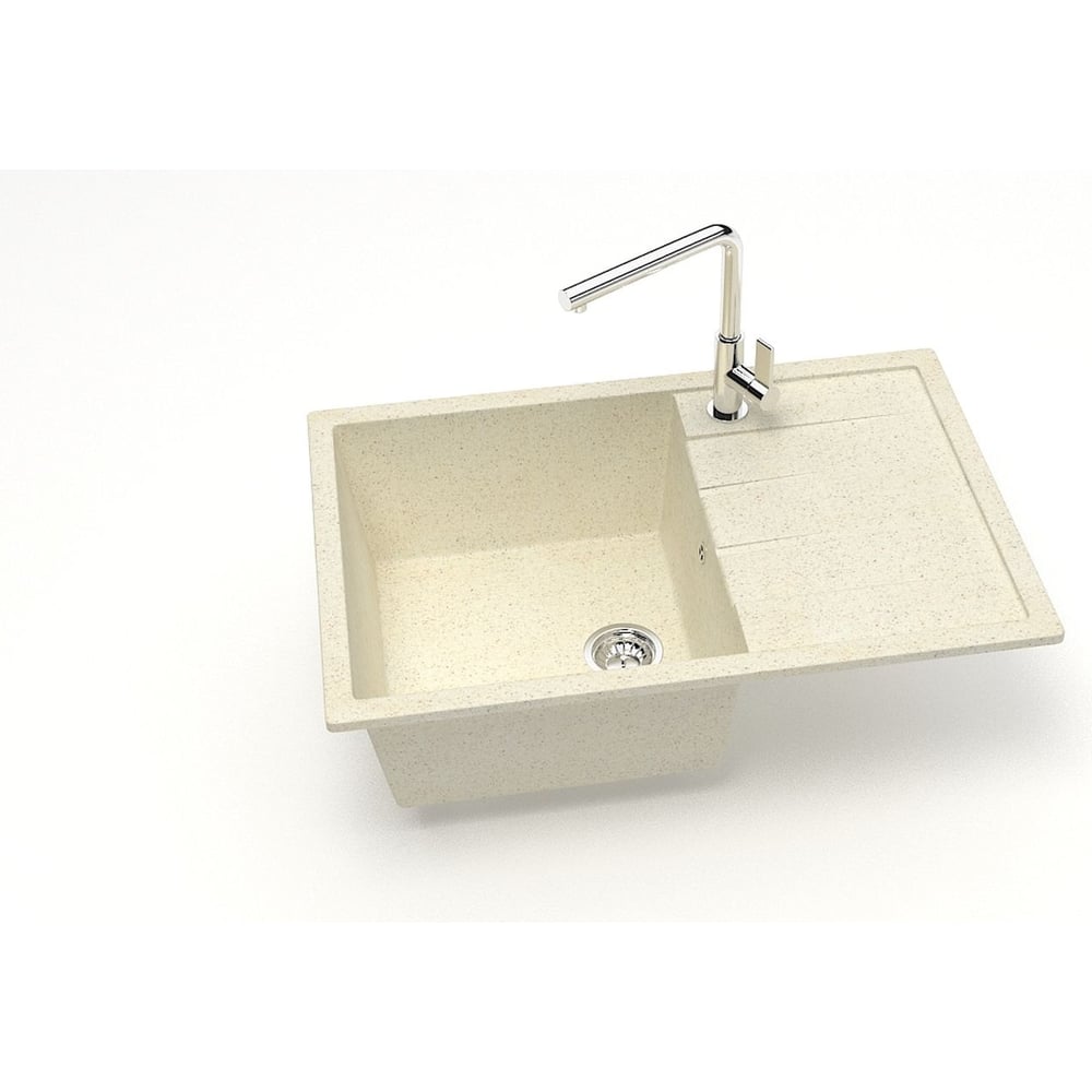 Мойка AQUADREAM матовая 161 /Q2 бежевый прямоугольная с крылом ...