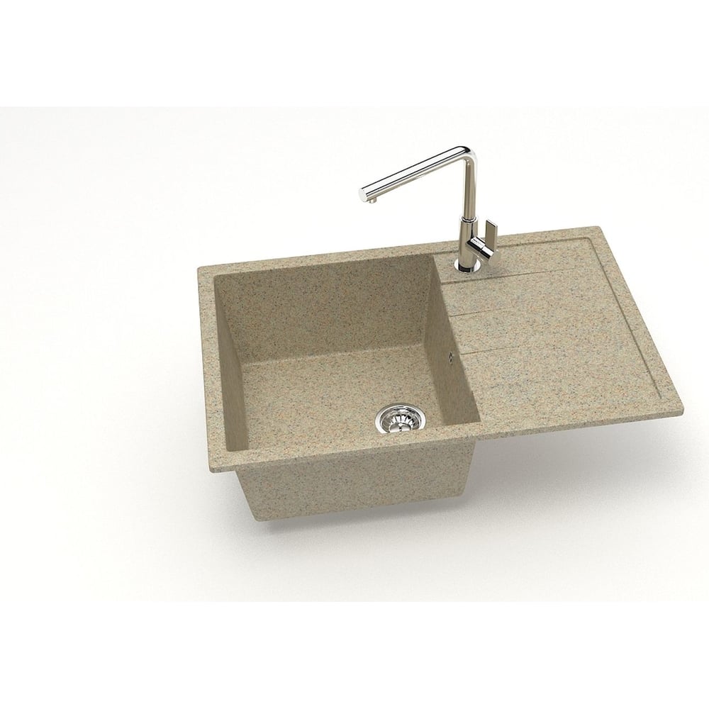 Мойка AQUADREAM матовая 161/Q5 песочный прямоугольная с крылом ...