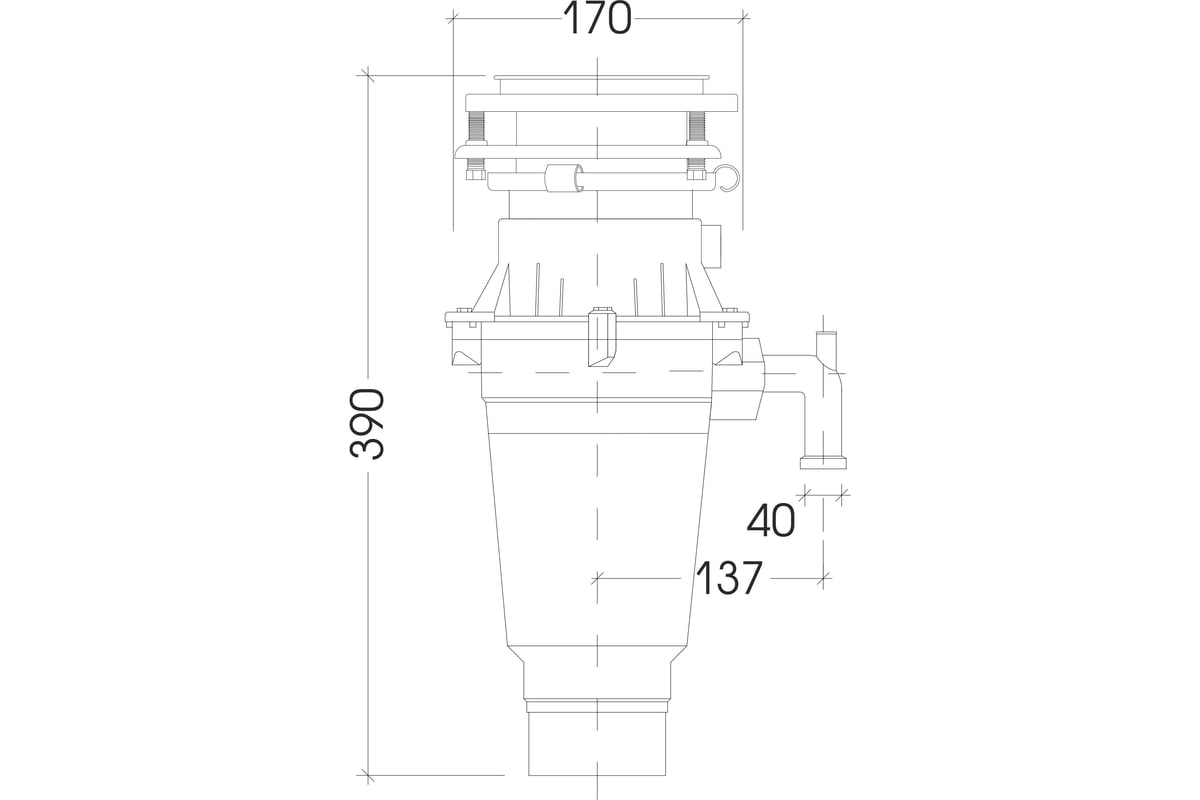 Измельчитель пищевых отходов WASTE FIGHTER модель: f-42 pro max HR-750A ...