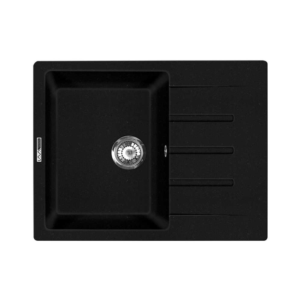 Кухонная мойка LAVA L.1 чёрный металлик L1.LAV - выгодная цена, отзывы ...