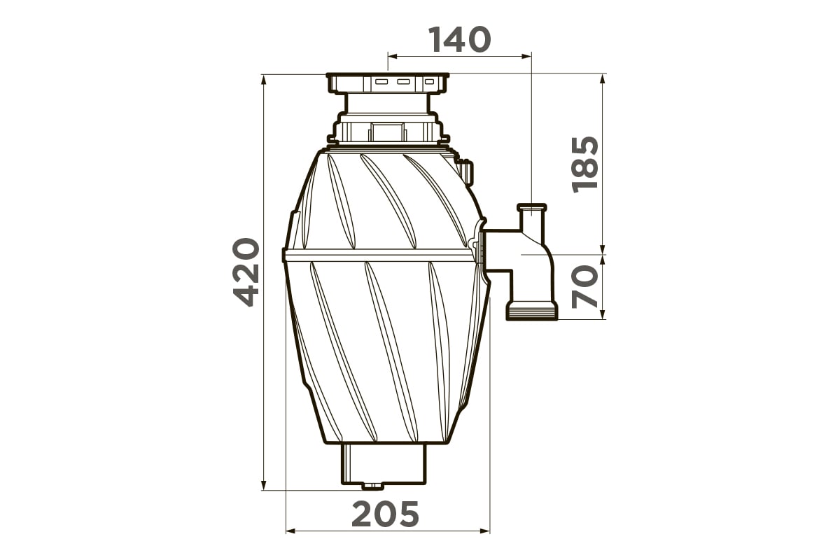Измельчитель пищевых отходов Omoikiri Nagare 1000 4995058 - выгодная ...