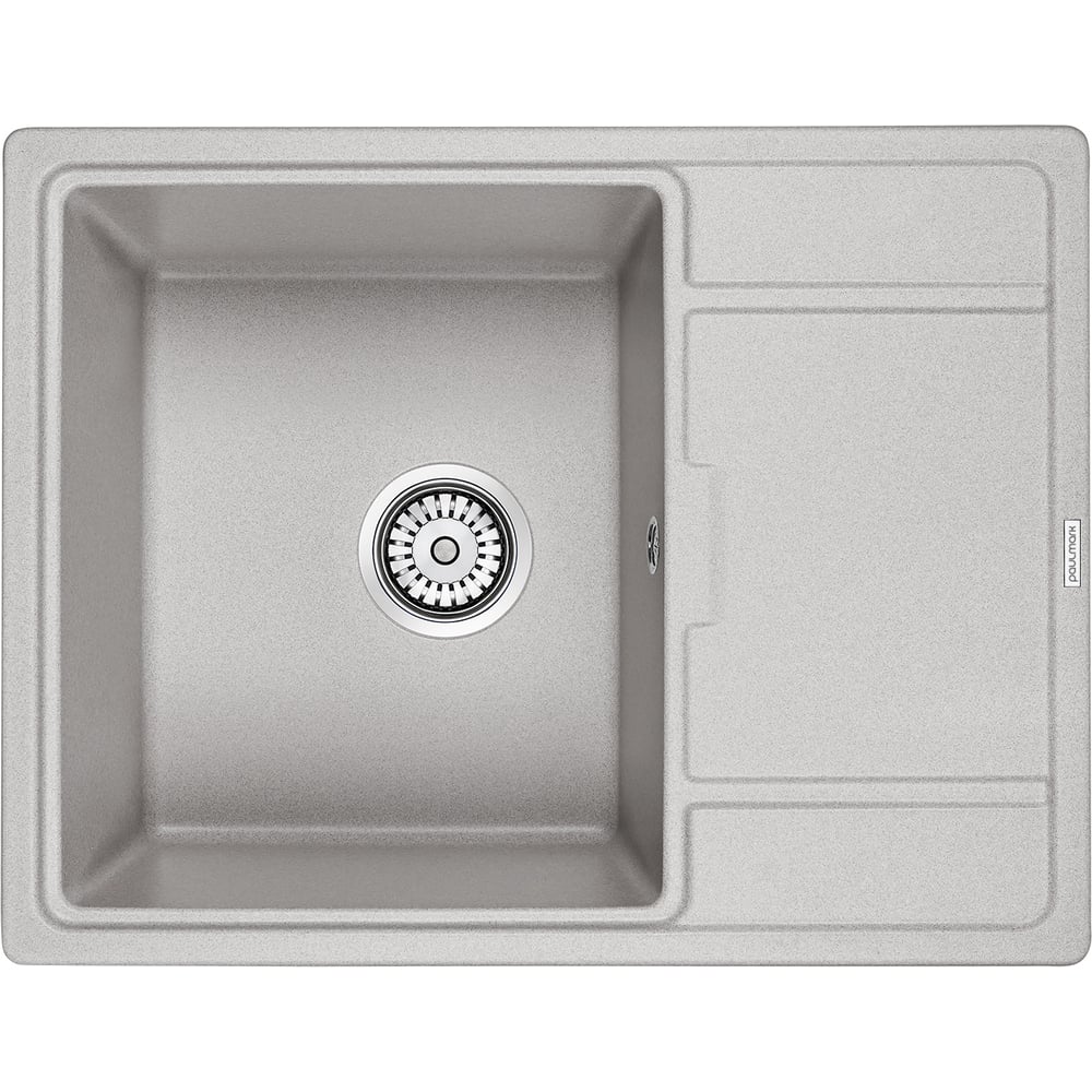 Гранитная мойка Paulmark FLUGEN 50-650 серый, 650х500 мм PM216550-GR ...
