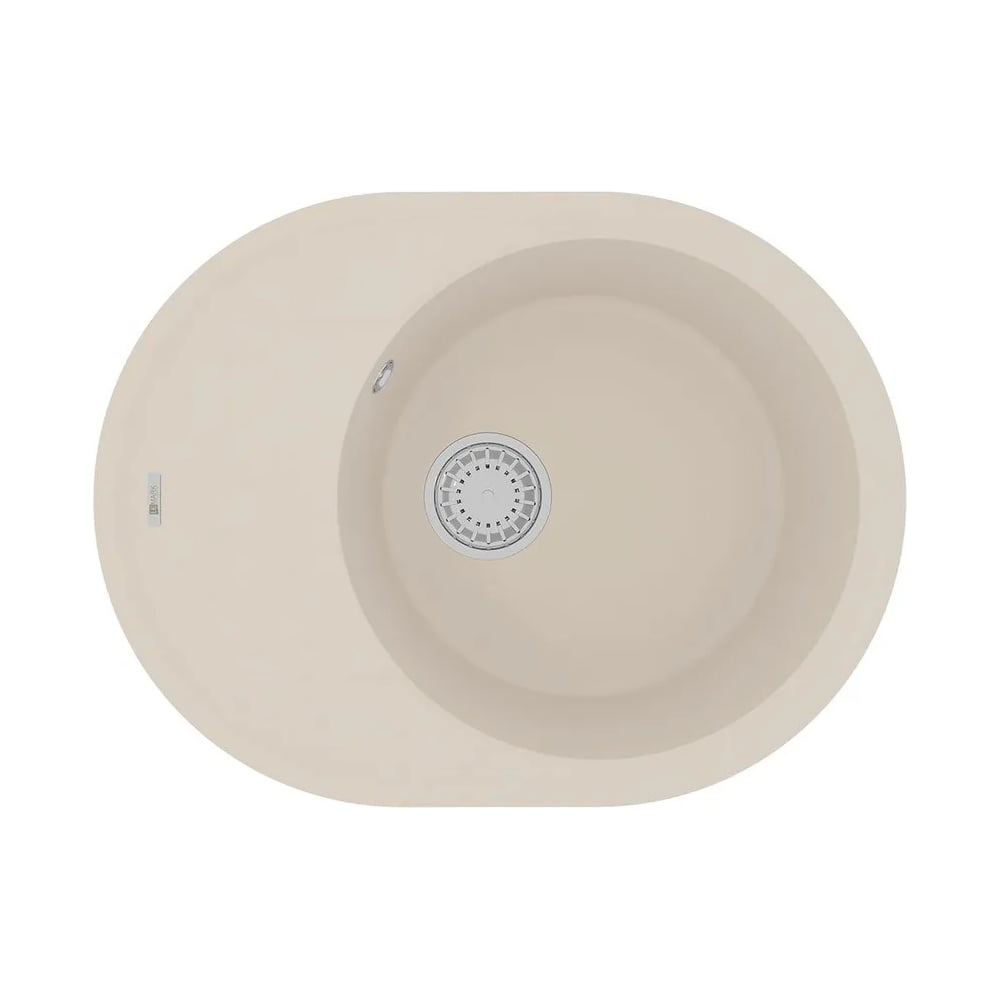 Мойка кухонная из кварцгранита Lemark LACHA 620 шампань, комплектация: крепеж, сливная арматура ...