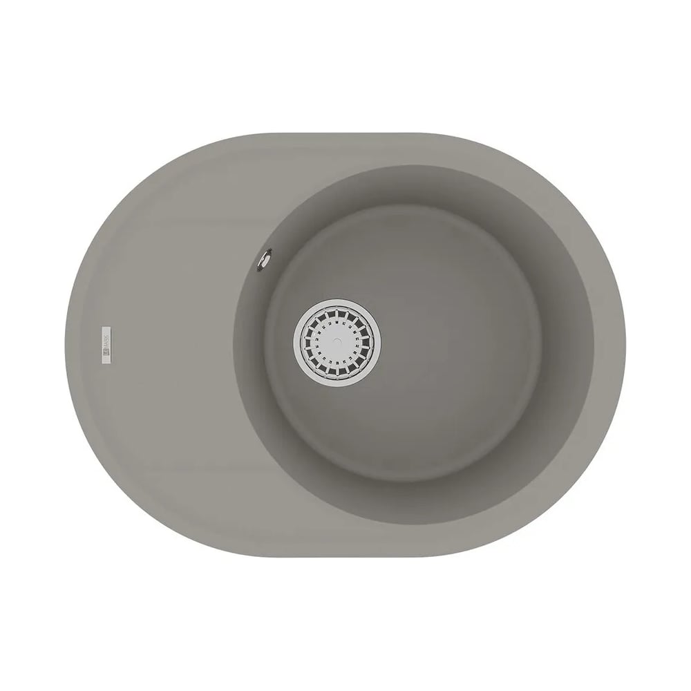 Мойка кухонная из кварцгранита Lemark LACHA 620 грей, комплектация: крепеж, сливная арматура с ...