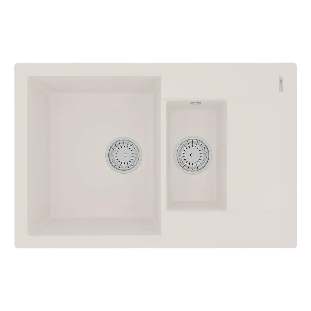 Мойка кухонная из кварцгранита Lemark RAMZA 760 жасмин, комплектация: крепеж, сливная арматура с ...