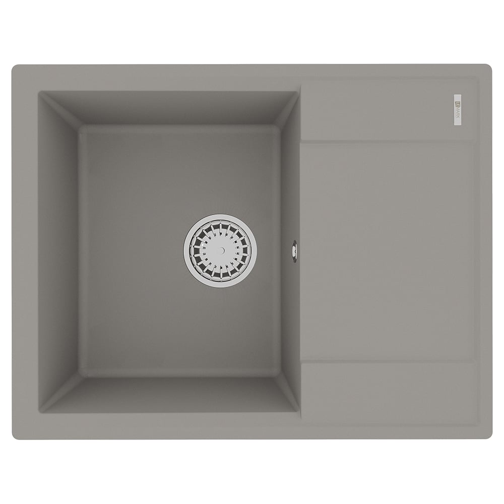 Мойка кухонная из кварцгранита Lemark IMANDRA 640 цвет: грей, комплектация: крепеж, сливная ...