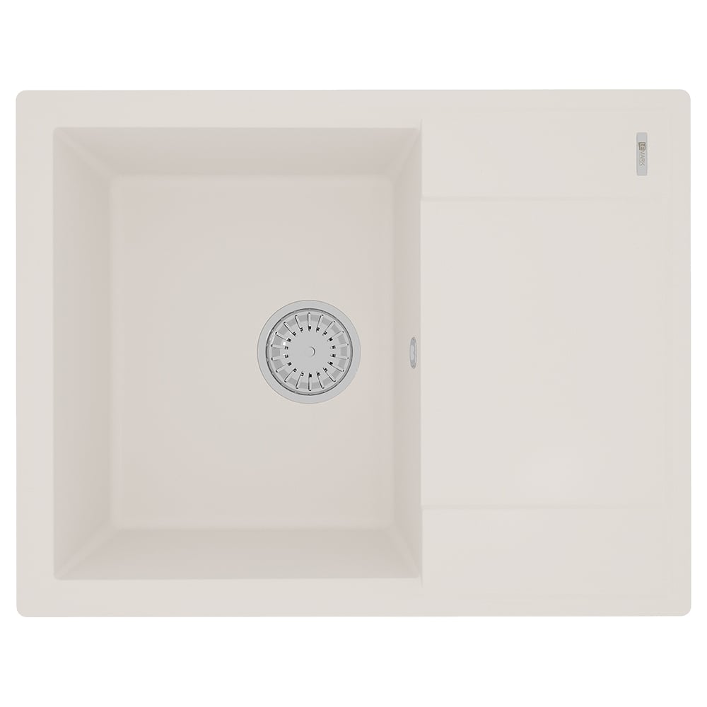 Мойка кухонная из кварцгранита Lemark IMANDRA 640 цвет: жасмин, комплектация: крепеж, сливная ...