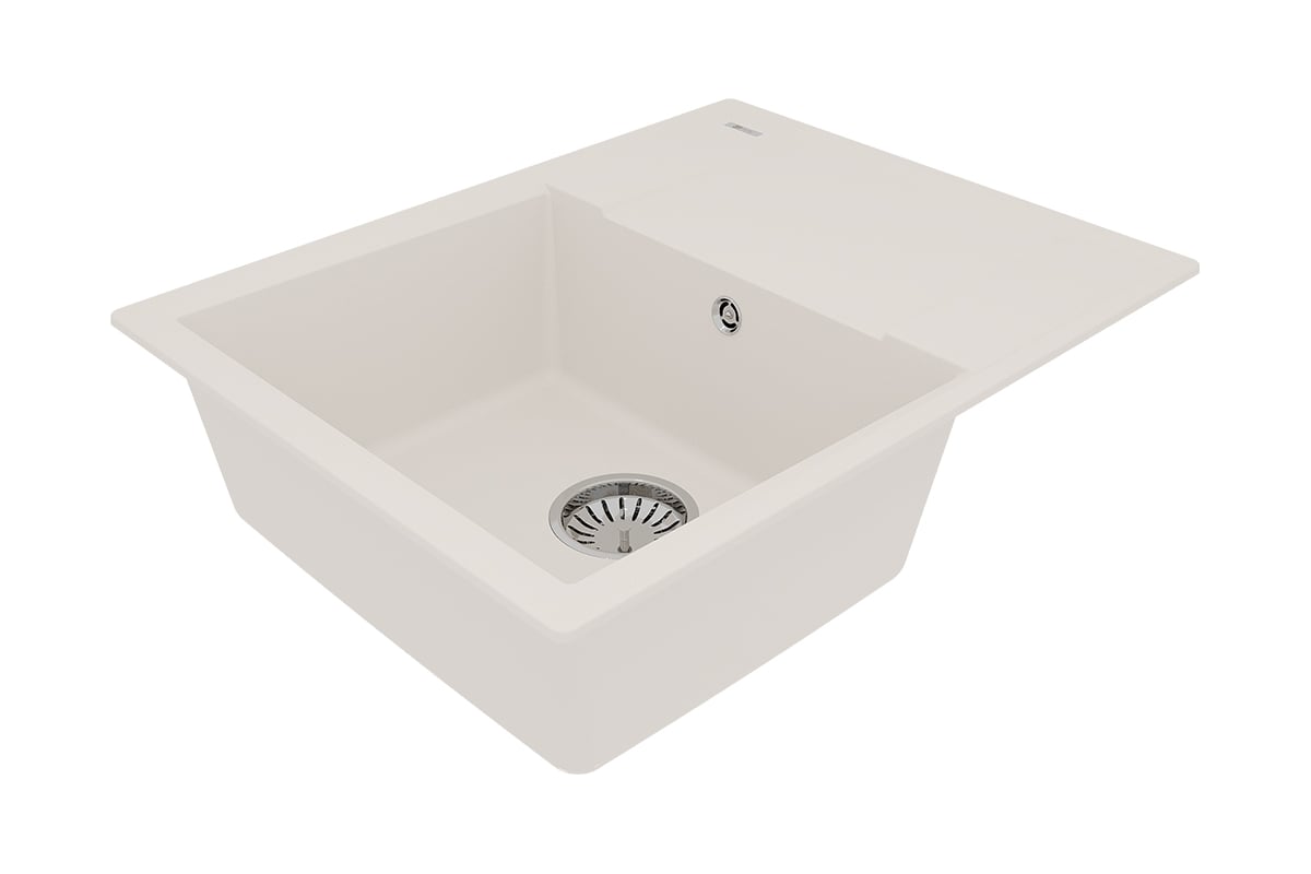 Мойка кухонная из кварцгранита Lemark IMANDRA 640 цвет: жасмин, комплектация: крепеж, сливная ...