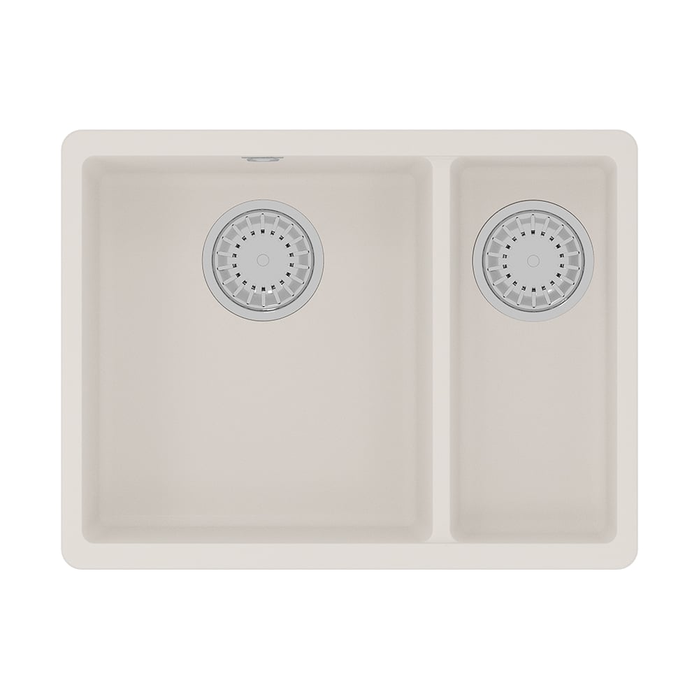 Кухонная мойка из кварцгранита Lemark SINARA 550.2-U цвет: жасмин комплектация: крепеж, сливная ...
