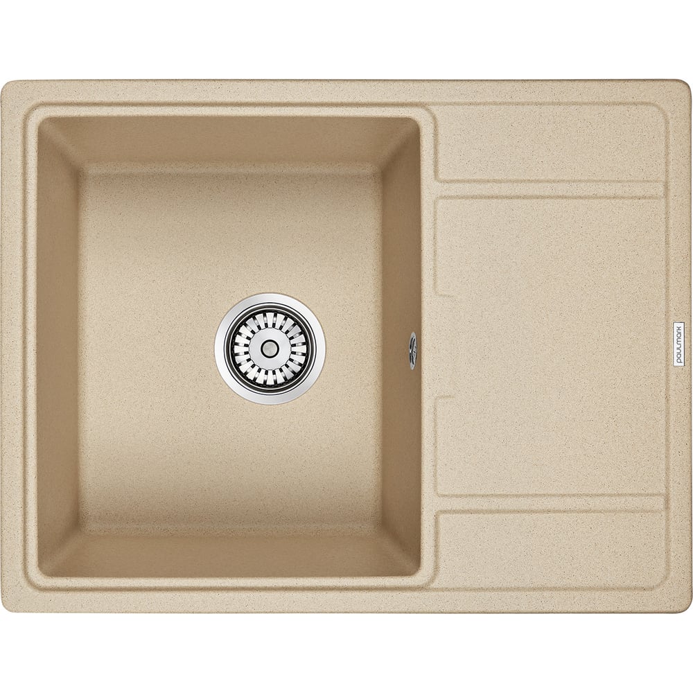 Гранитная мойка Paulmark FLUGEN 50-650 кварц 650х500 мм PM216550-QU ...