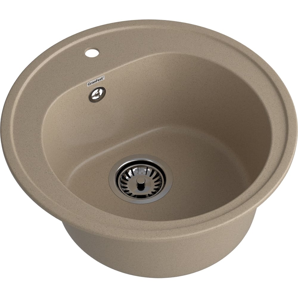 Композитная мойка GRANFEST Rondo GF-R510 508х505 песочный 302, круглая ...