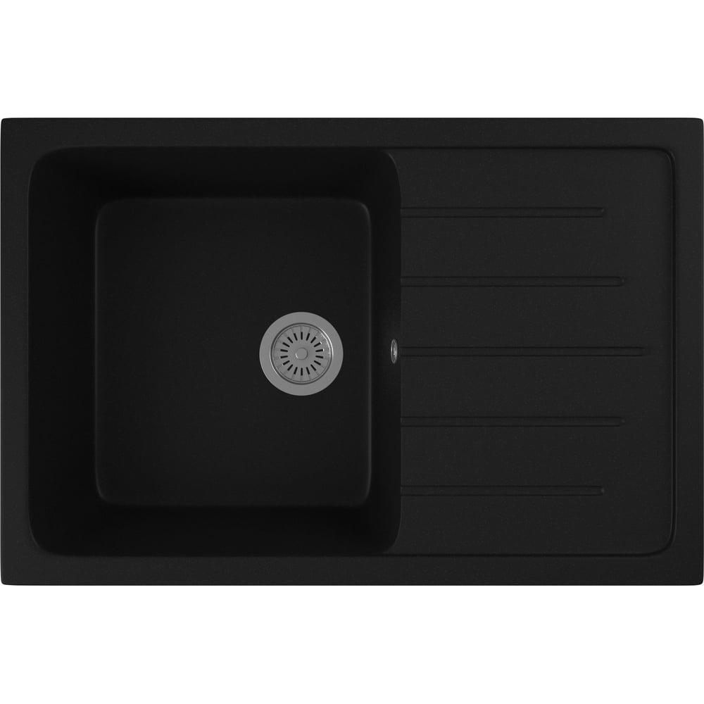 Мойка для кухни оборачиваемая с крылом Bauedge BAU Stil Black coal ...