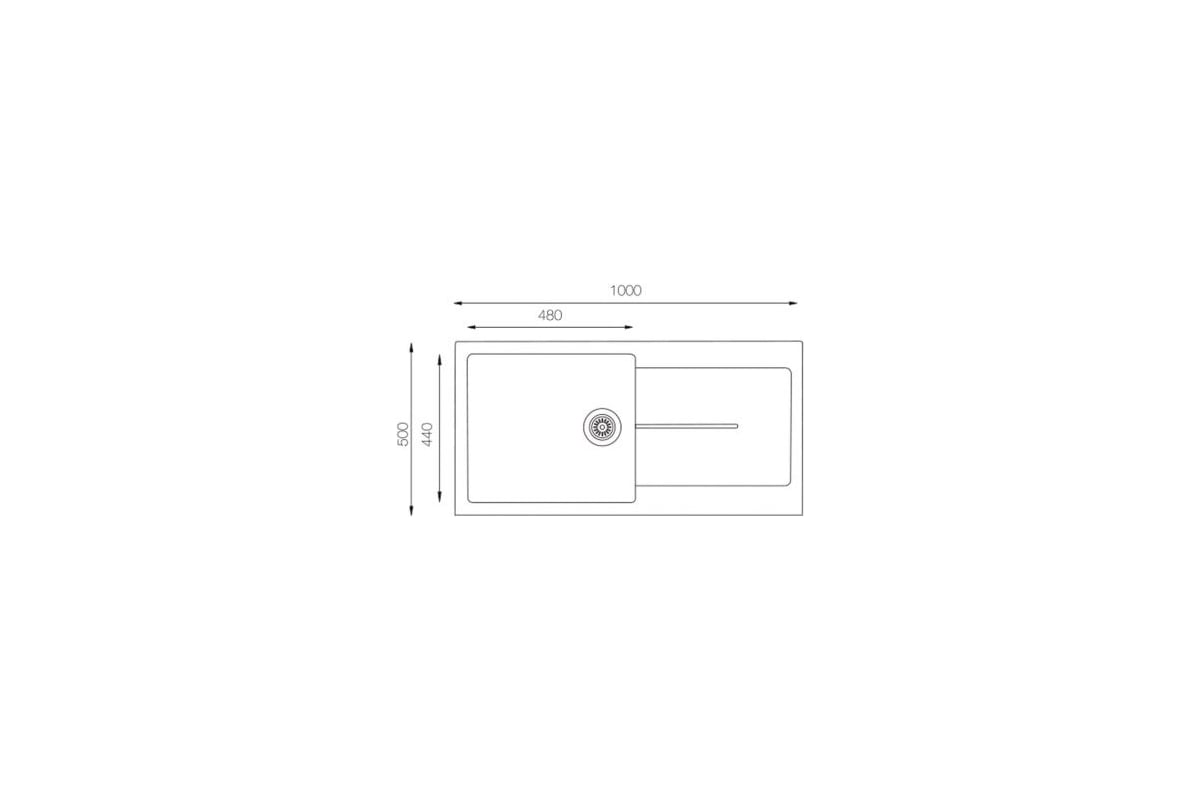 Кухонная мойка TOPZERO искусственный гранит Kate 1000.500-38 - выгодная цена, отзывы ...