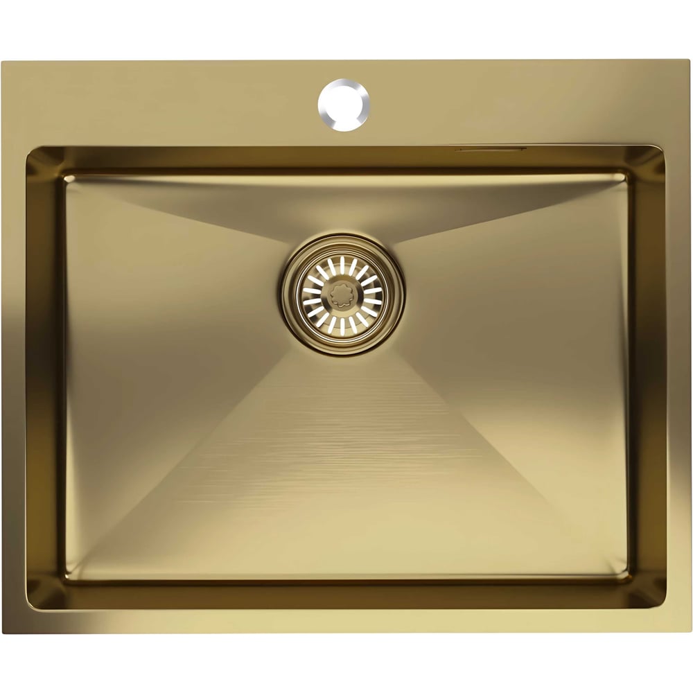 Мойка настол.монтаж MIXLINE PRO золото, 60x50 3.0 выпуск 3 1/2, 22см, с сифоном, 555136 ...