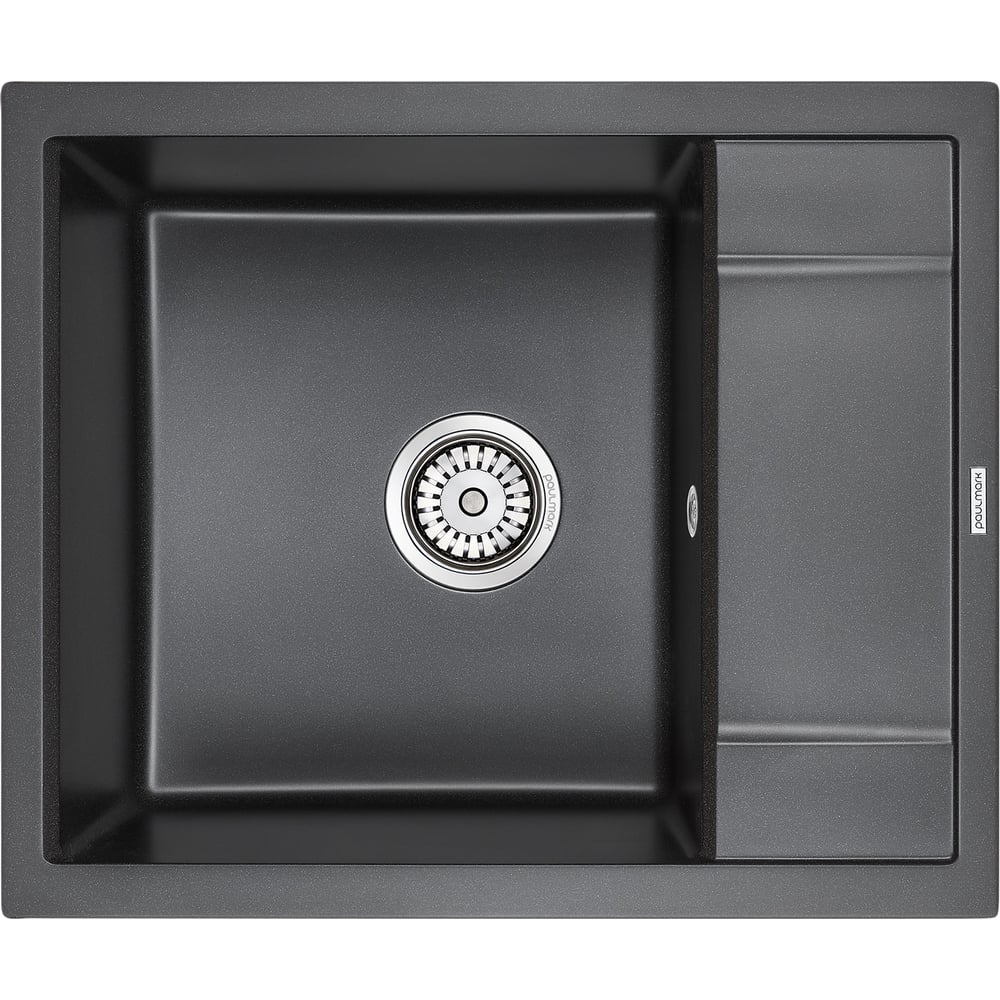 Гранитная мойка Paulmark FLUGEN 50-600 черный , 600x500 мм PM216050-BL ...