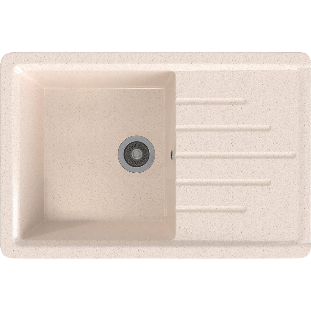 Мойка MIXLINE Ml-gms07 стандарт с крылом, бежевый 328, 750x495x190 мм ...