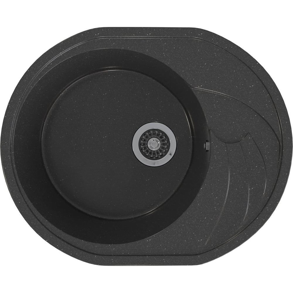 Мойка MIXLINE Ml-gms08 стандарт овальная с крылом, черный 308 ...