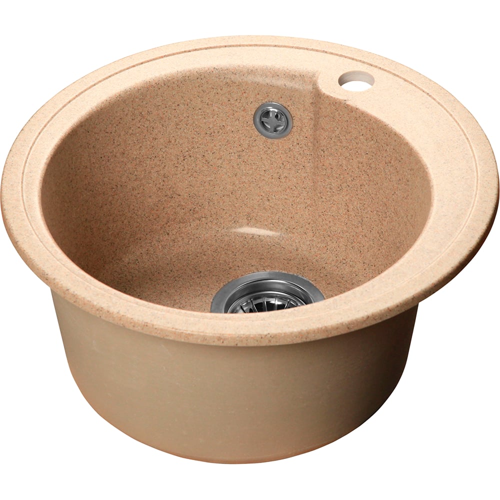 Мойка SANTREK AQUA ROUND SA-R450 D=443 мм, круглая, песок-302, без ...