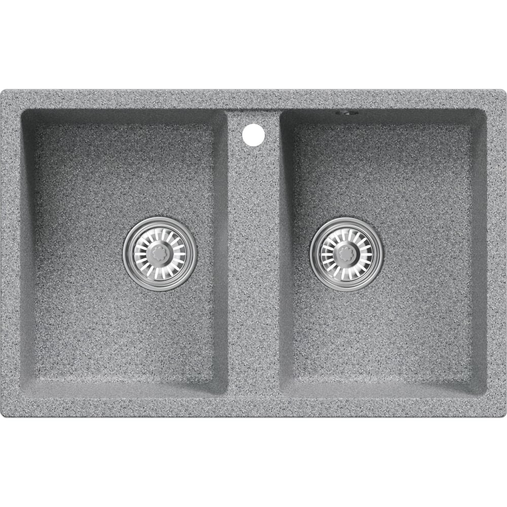 Мойка MIXLINE ml-gm23 двухчашевая, темно-серая (309), 770x500x190 мм ...