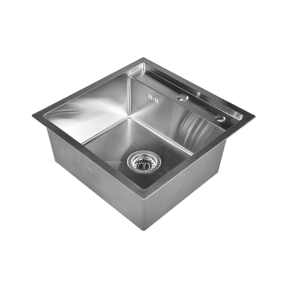 Кухонная мойка из нержавеющей стали WISENT с сифоном 5050 (50x50см ...