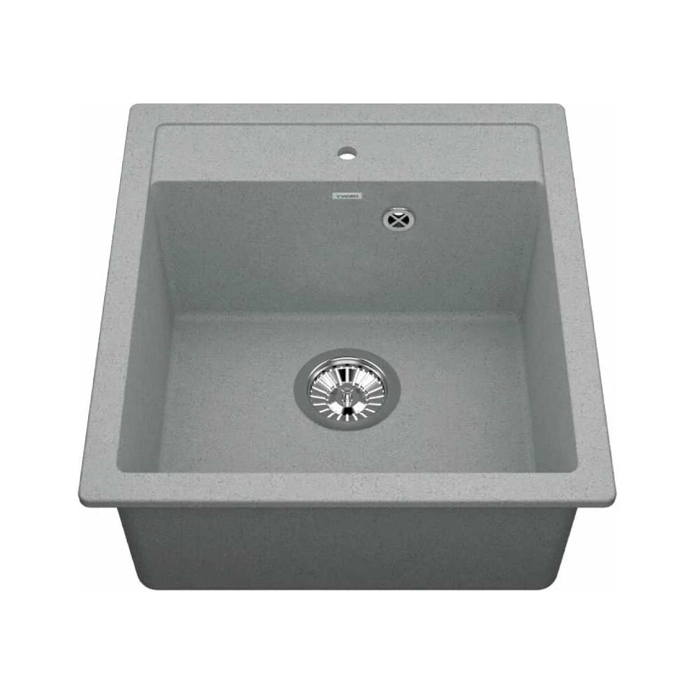 Комбо VIGRO мойка VG202 серый + смеситель VG902 серый + сифон VG202-V2 ...