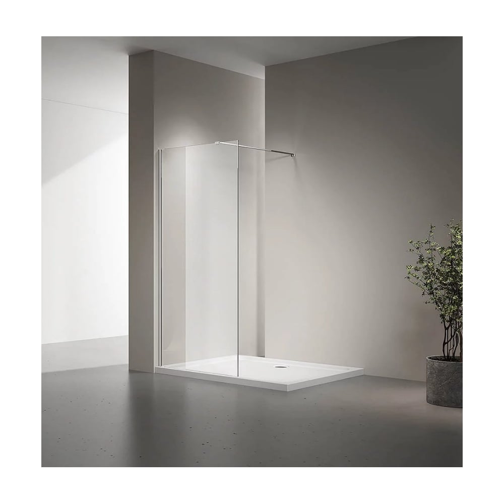 Душевая перегородка Veconi Korato KR-72, 1100x2000, хром, стекло ...