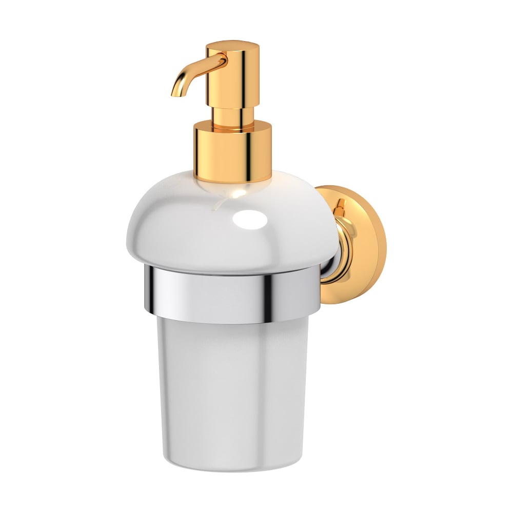 Держатель с дозатором жидкого мыла 3SC фарфор; хром/золото STI 105 ...