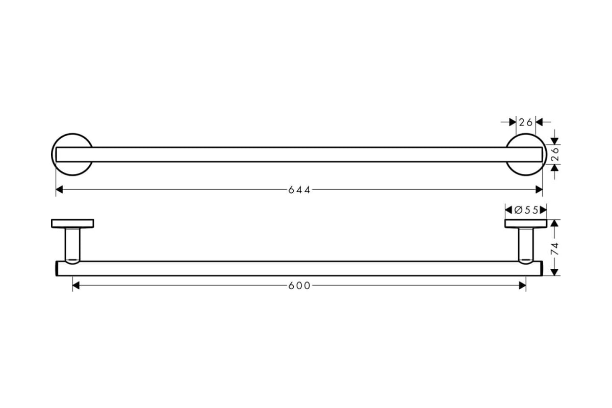 Полотенцедержатель HANSGROHE 41716000 Logis Universal 00000061847 ...