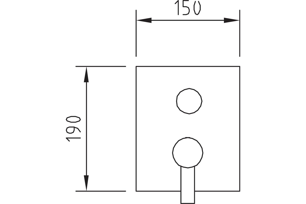 Внешняя часть смесителя для ванны и душа CLEVER BIMINI 98745 - выгодная ...
