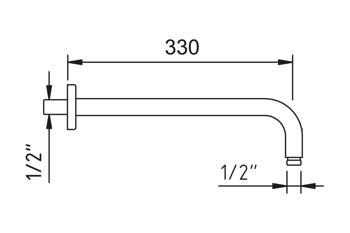 Кронштейн CLEVER LUZIA 330 мм для верхнего душа 96153 - выгодная цена ...