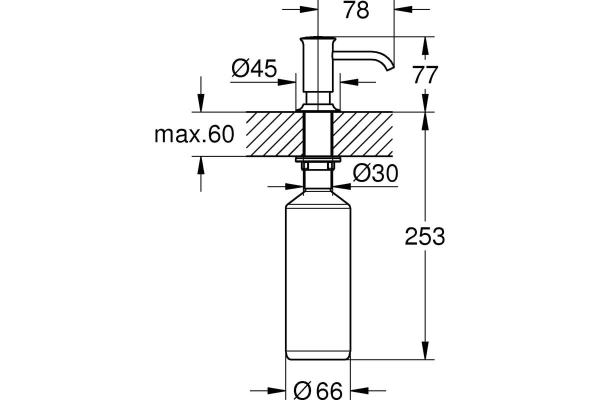 Дозатор жидкого мыла GROHE Authentic 40537000 - выгодная цена, отзывы ...