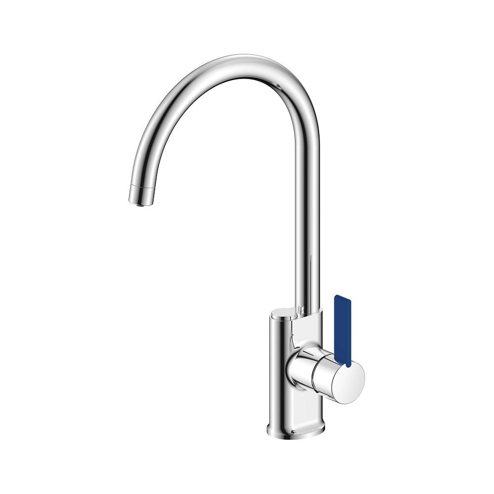 Смеситель для кухни ARGOTECH под питьевую воду BUTTON, хром/синий, d-35 монтаж-гайка 41720 ...