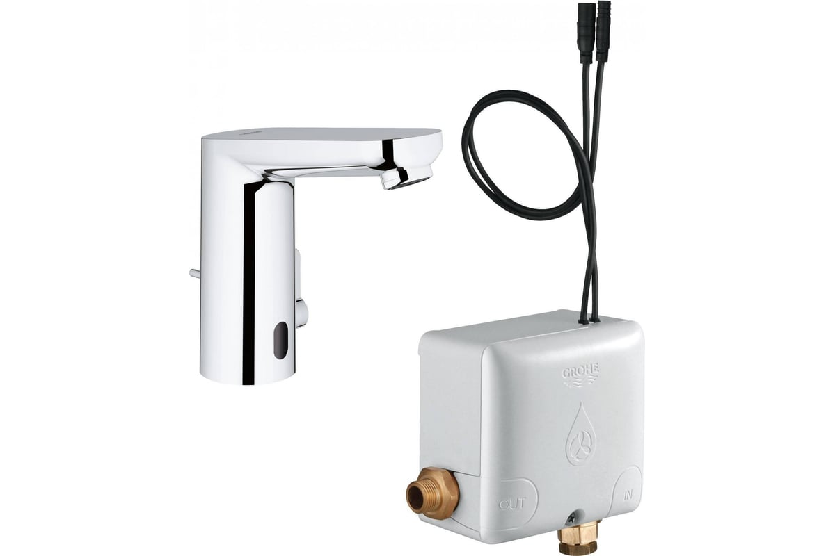 Смеситель GROHE Eurosmart Cosmopolitan E, инфракрасная электроника для ...