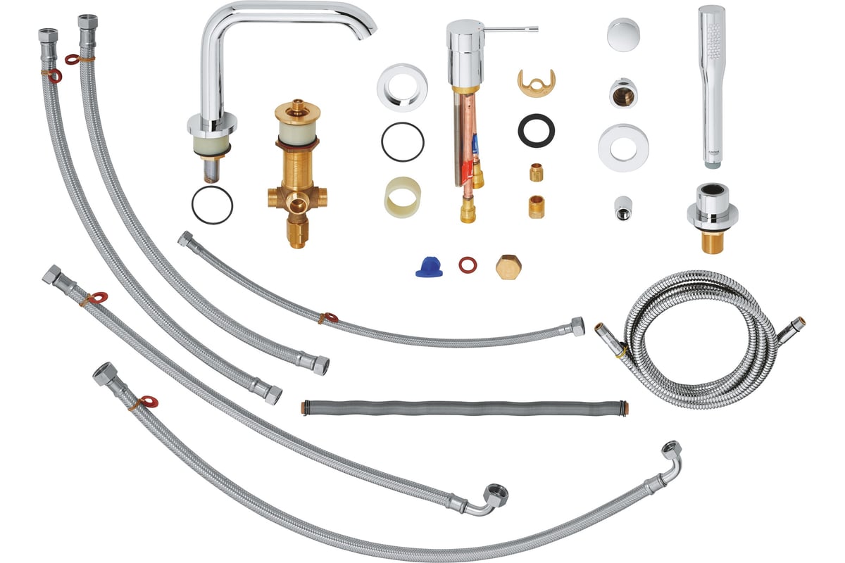 Смеситель для ванны GROHE Essence New на 4 отверстия 19578001 - выгодная цена, отзывы ...