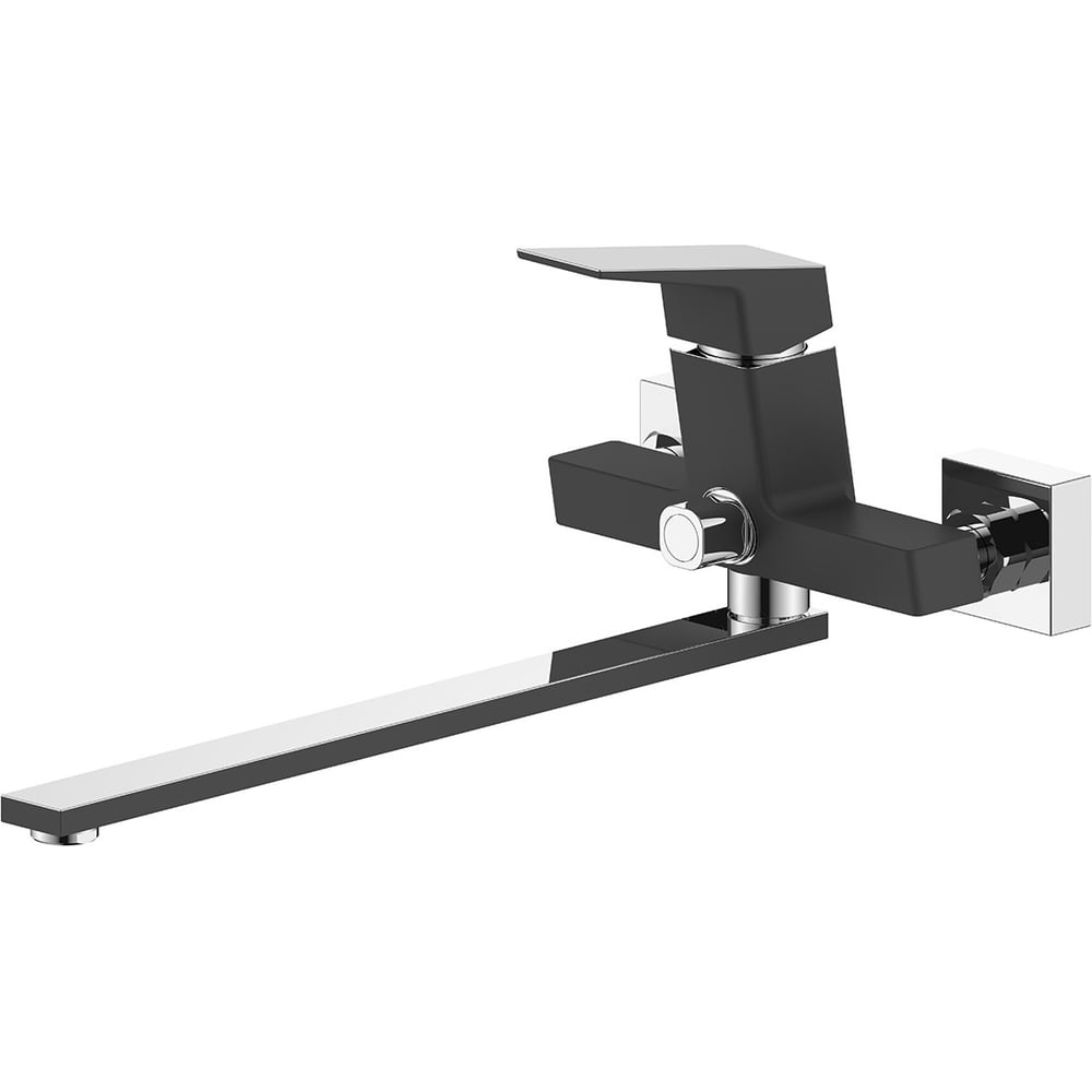 Смеситель для ванны ARGOTECH "tech" и умывальника grano new хром/чёрный, d-35, керамбукса, l-обр ...