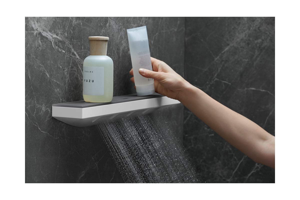 Боковой душ HANSGROHE 26243700 HG Rainfinity 1jet с полкой 500 ...