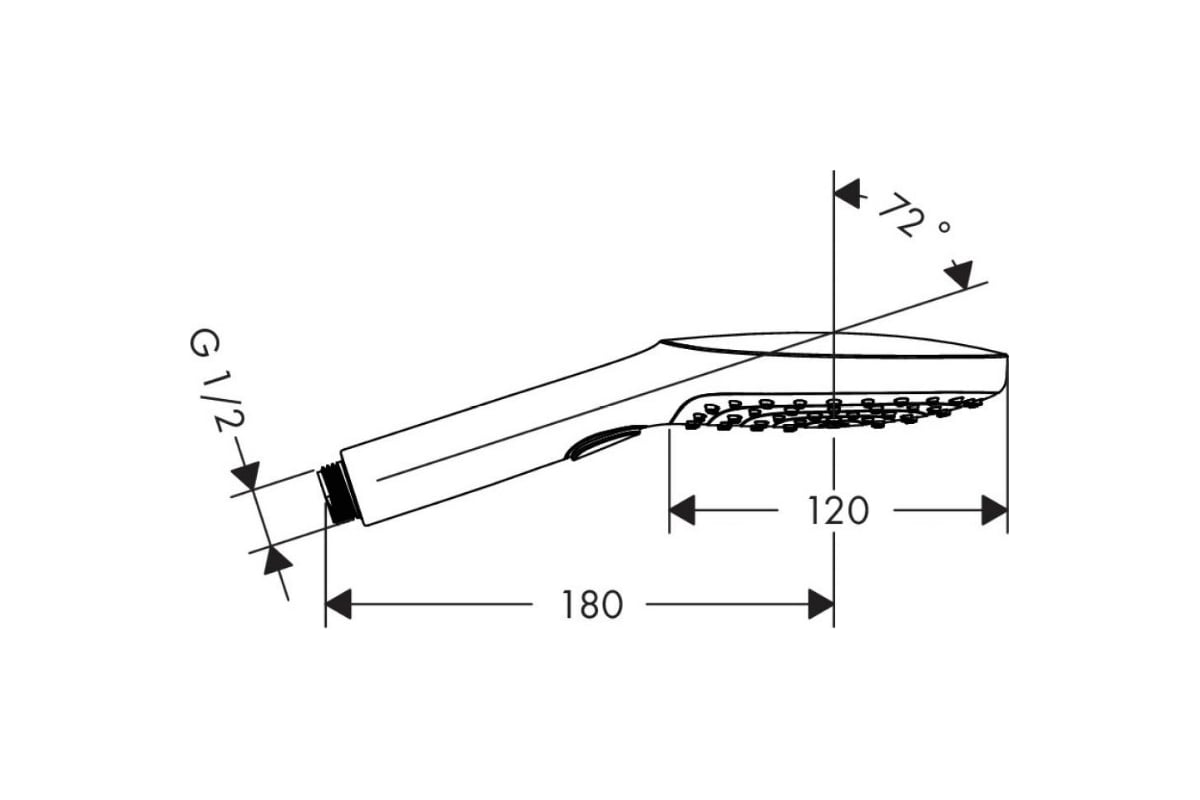 Ручной душ HANSGROHE 26520700 HG Raindance Select E120 3jet 00000070976 ...