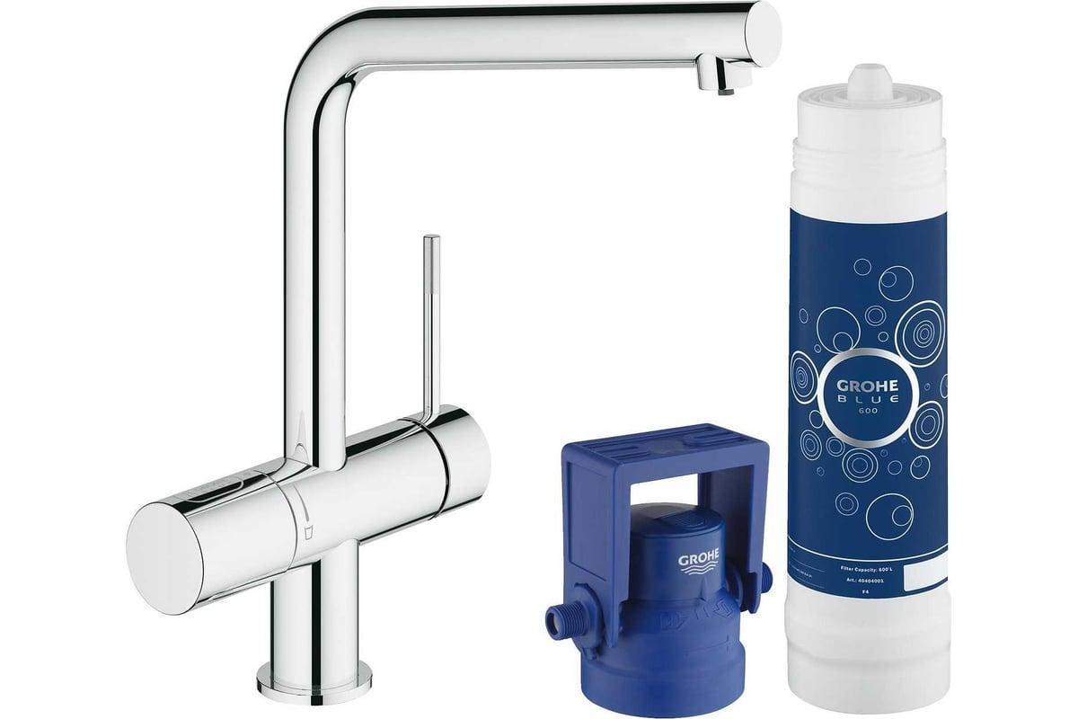 Смеситель для кухонной мойки Grohe Blue Pure Minta с функцией ...